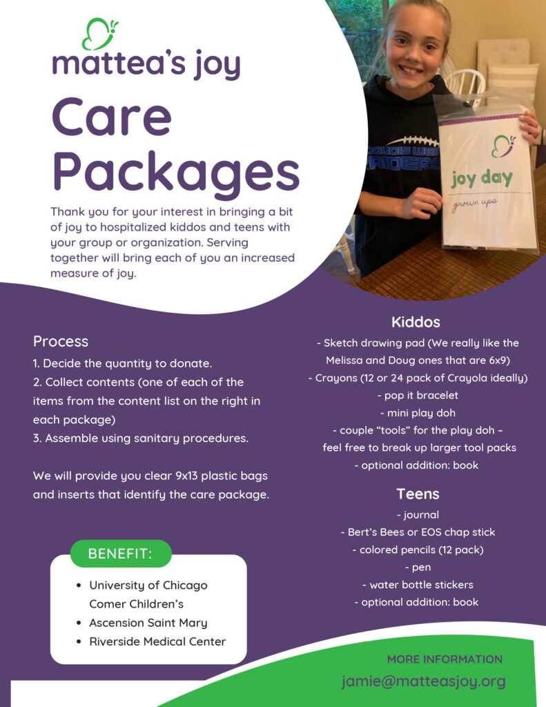 Donate and Volunteer – Mattea's Joy